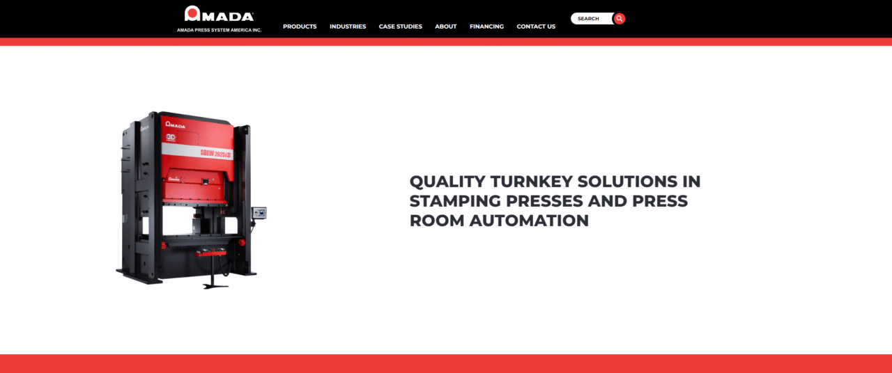 Amada Press System America, Inc - Engine Web Development & Design