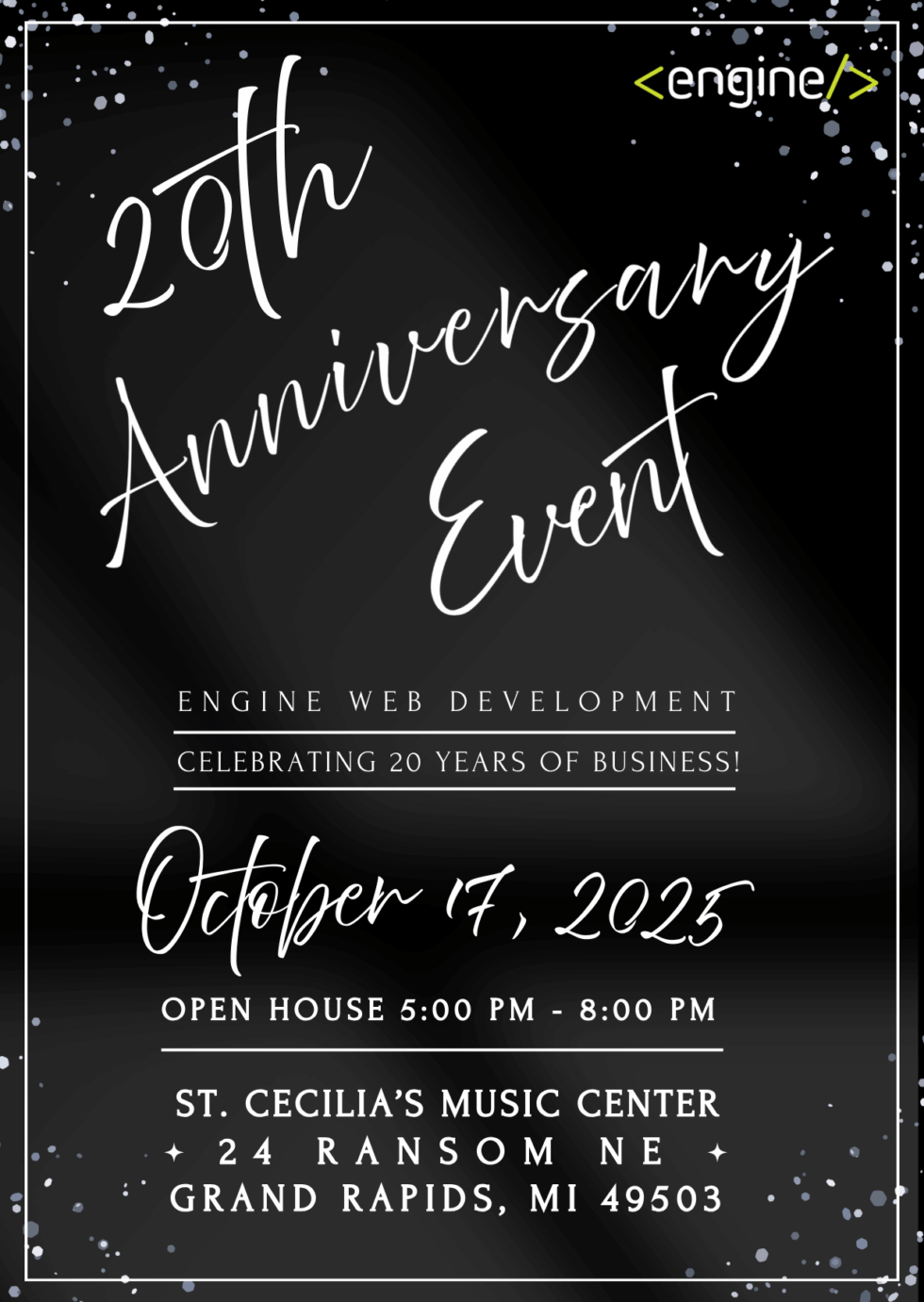 20th Anniversary Engine Web Development - Engine Web Development & Design
